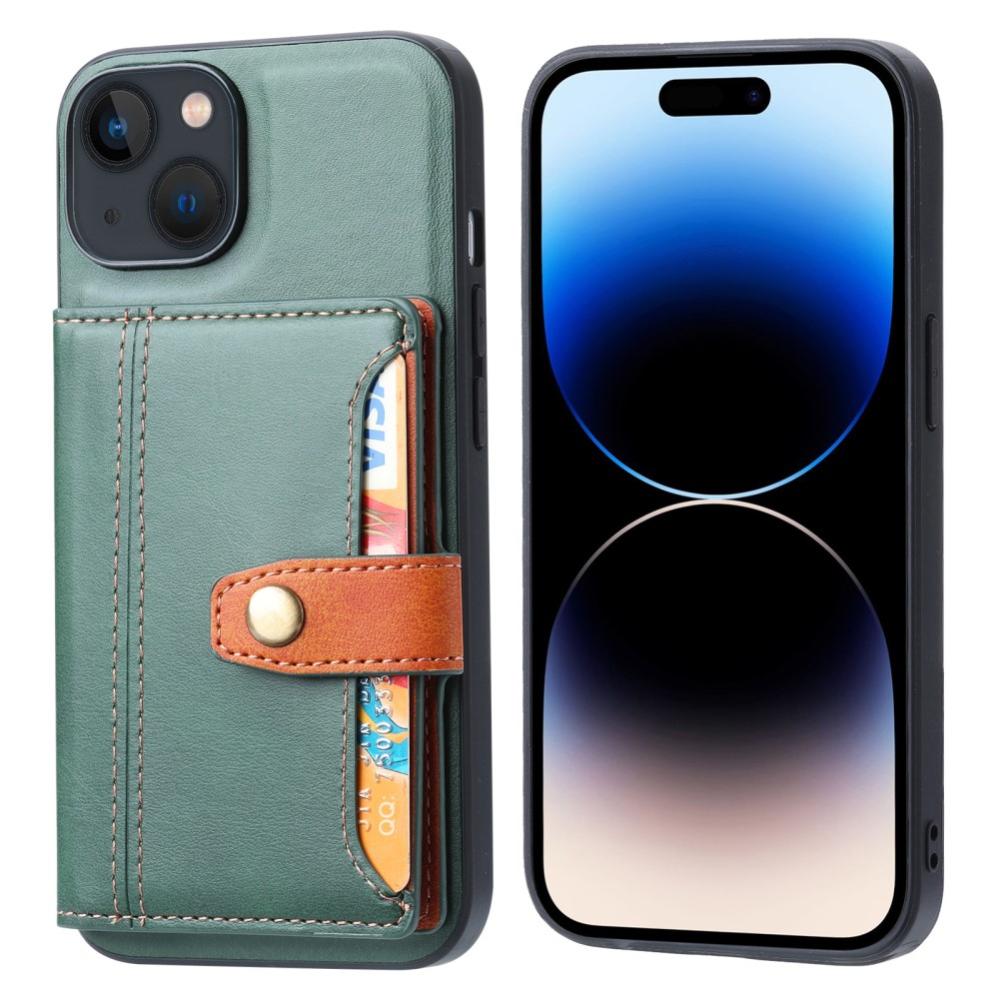 Köp iPhone 15 Plus Skal Med Plånboksfunktion Grön - Teknikhallen.se
