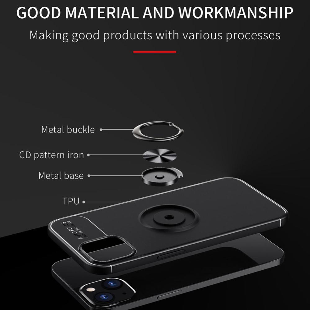 Köp iPhone 13 Mini - Ring Skal - Röd - Teknikhallen.se