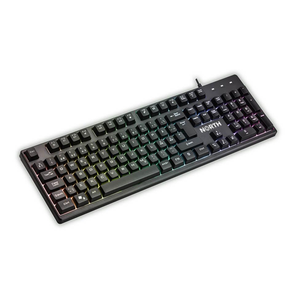 Köp NORTH Gaming Tangentbord K100 RGB Svart - Teknikhallen.se