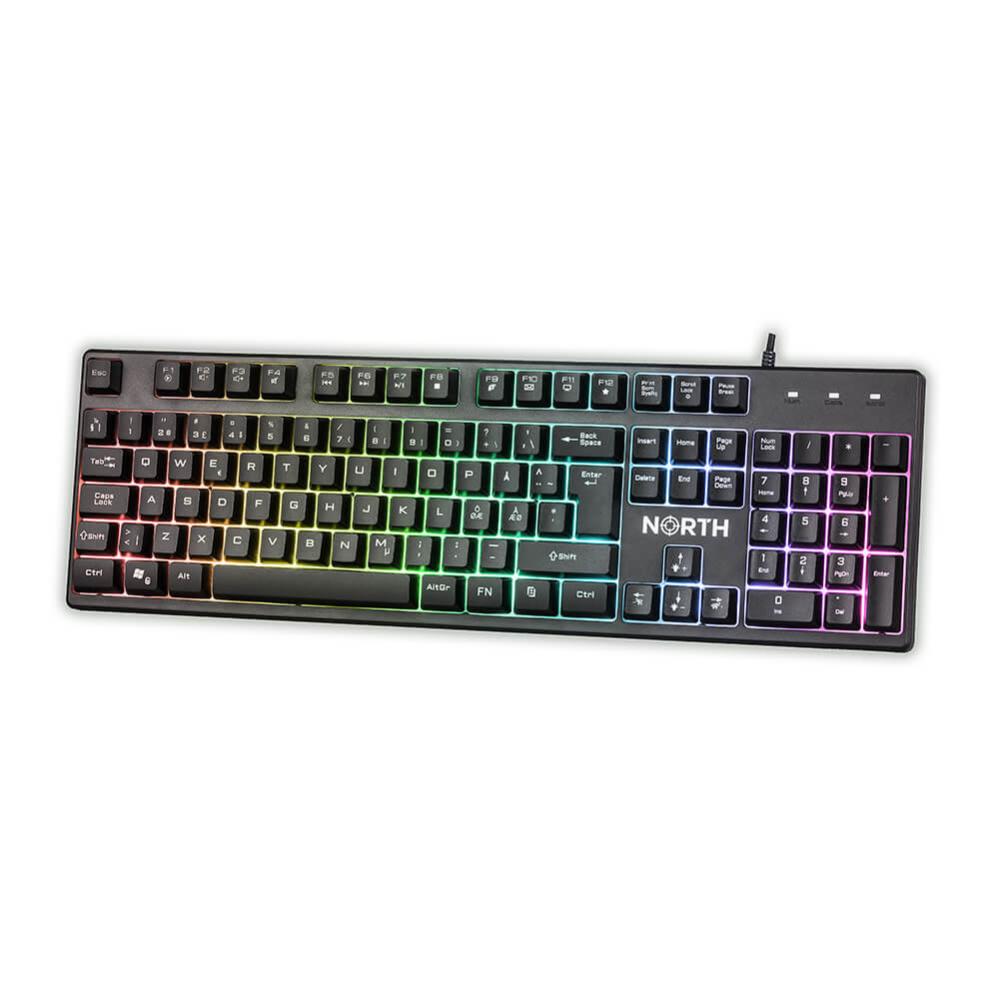 Köp NORTH Gaming Tangentbord K100 RGB Svart - Teknikhallen.se