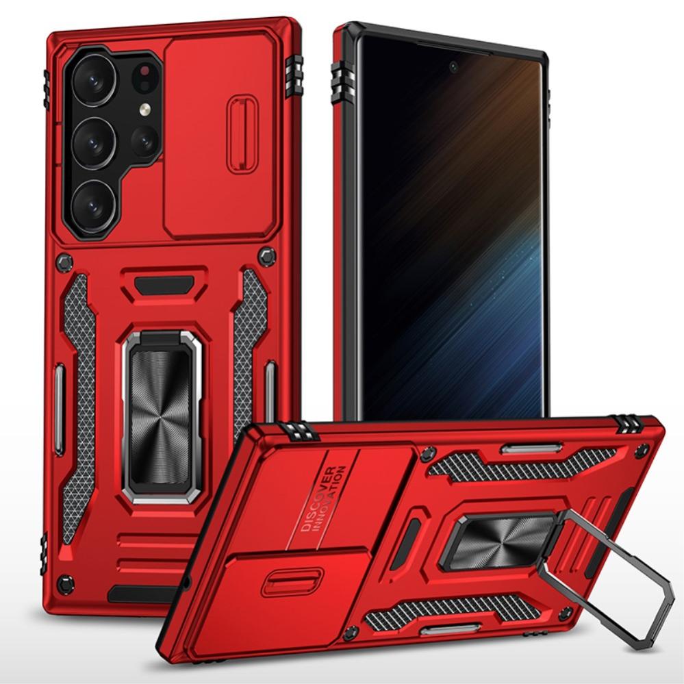 Köp Samsung Galaxy S23 Ultra Skal Hybrid Ring Armor Röd - Teknikhallen.se