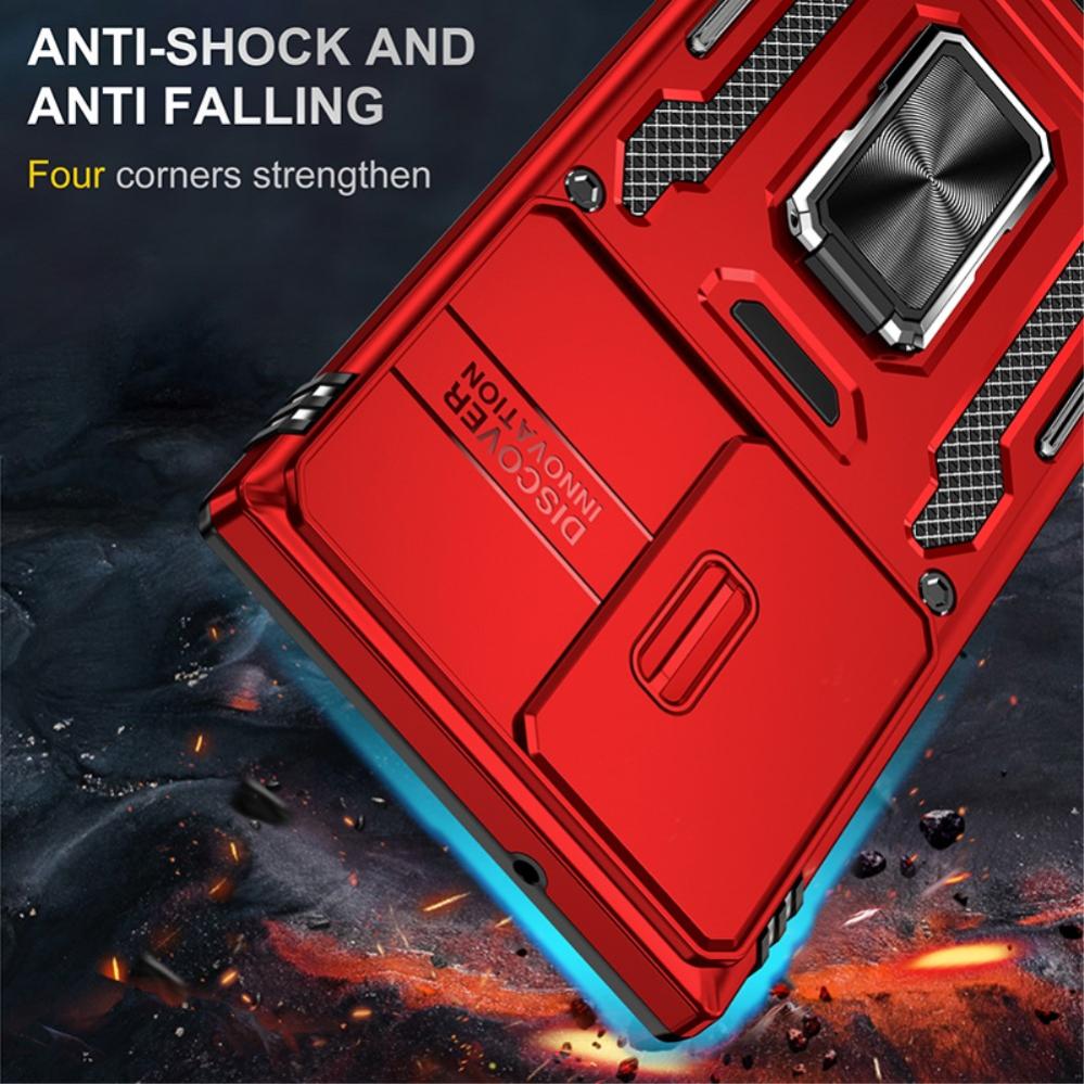 Köp Samsung Galaxy S23 Ultra Skal Hybrid Ring Armor Röd - Teknikhallen.se