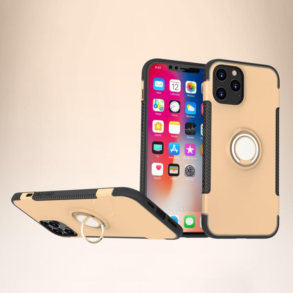 Köp iPhone 12 / 12 Pro - Ring Skal - Guld - Teknikhallen.se
