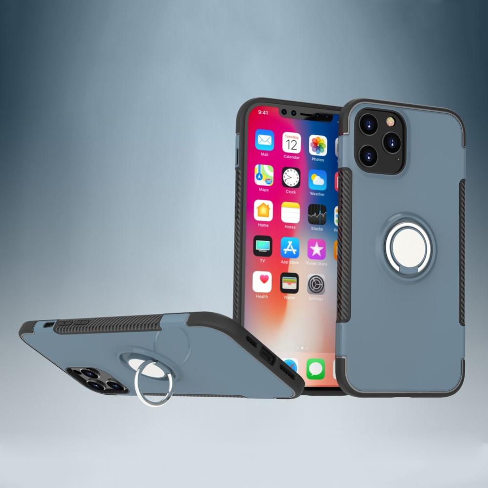 Köp iPhone 12 / 12 Pro - Ring Skal - Navy Blue - Teknikhallen.se