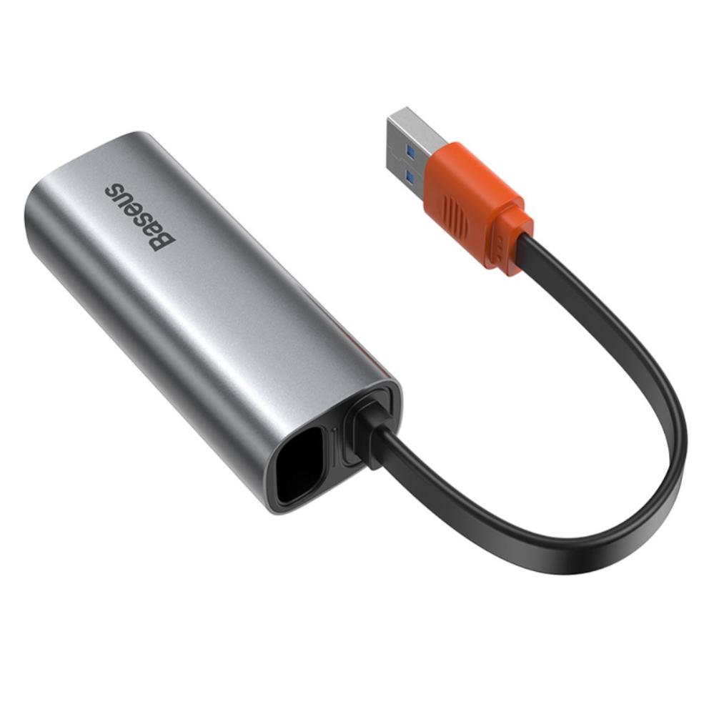Köp Baseus Steel Cannon USB-A - LAN Adapter Grå - Teknikhallen.se