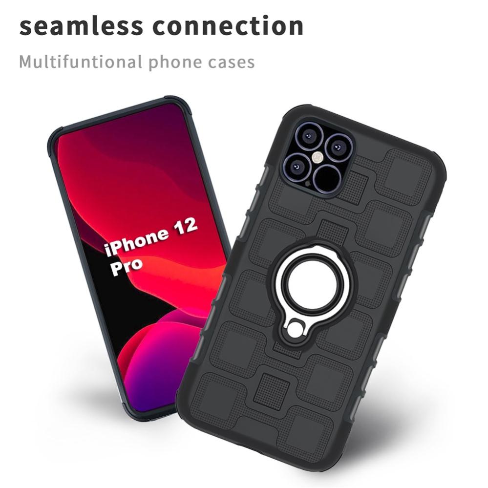 Köp iPhone 12 Mini - Geometriskt Ring Skal - Svart - Teknikhallen.se