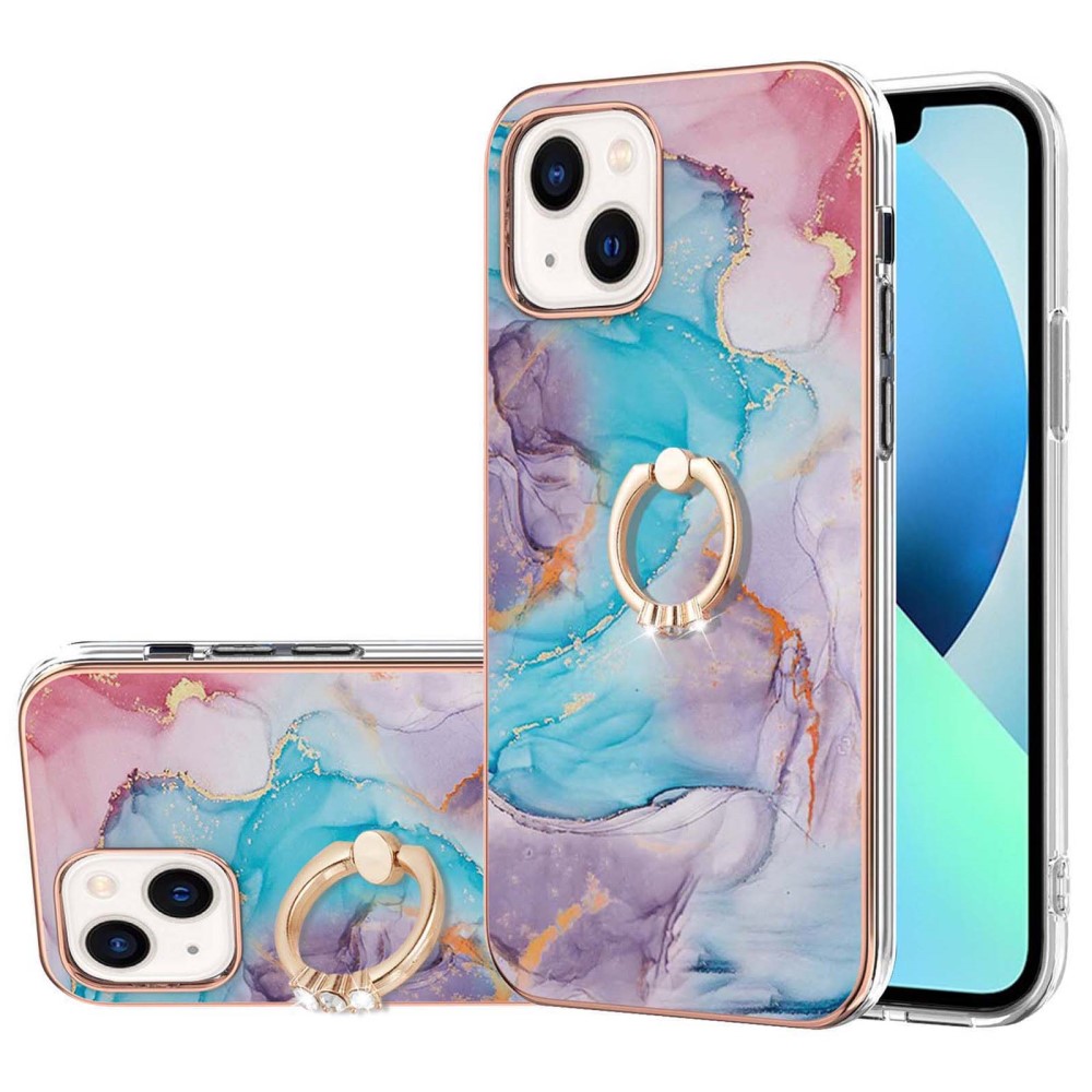 Köp iPhone 15 Skal Marmor Ring Blå Milky Way - Teknikhallen.se