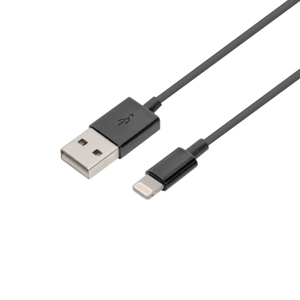 Köp 1 Meter Lightning laddare för iPhone - Svart - Teknikhallen.se
