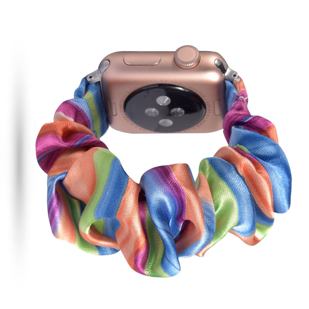 Köp Scrunchie Rainbow Armband Apple Watch 41/40/38 mm - Teknikhallen.se